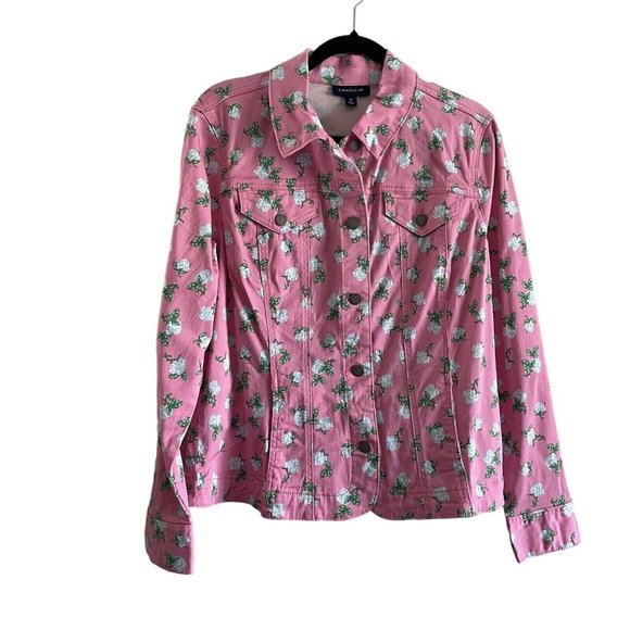 Charter Club | Jackets & Coats | Charter Club Women Xl Pink Floral All ...